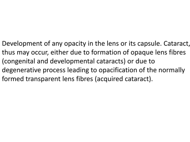 Cataract quick revision ( ophthalmology) | PPTX | Eye and Vision ...