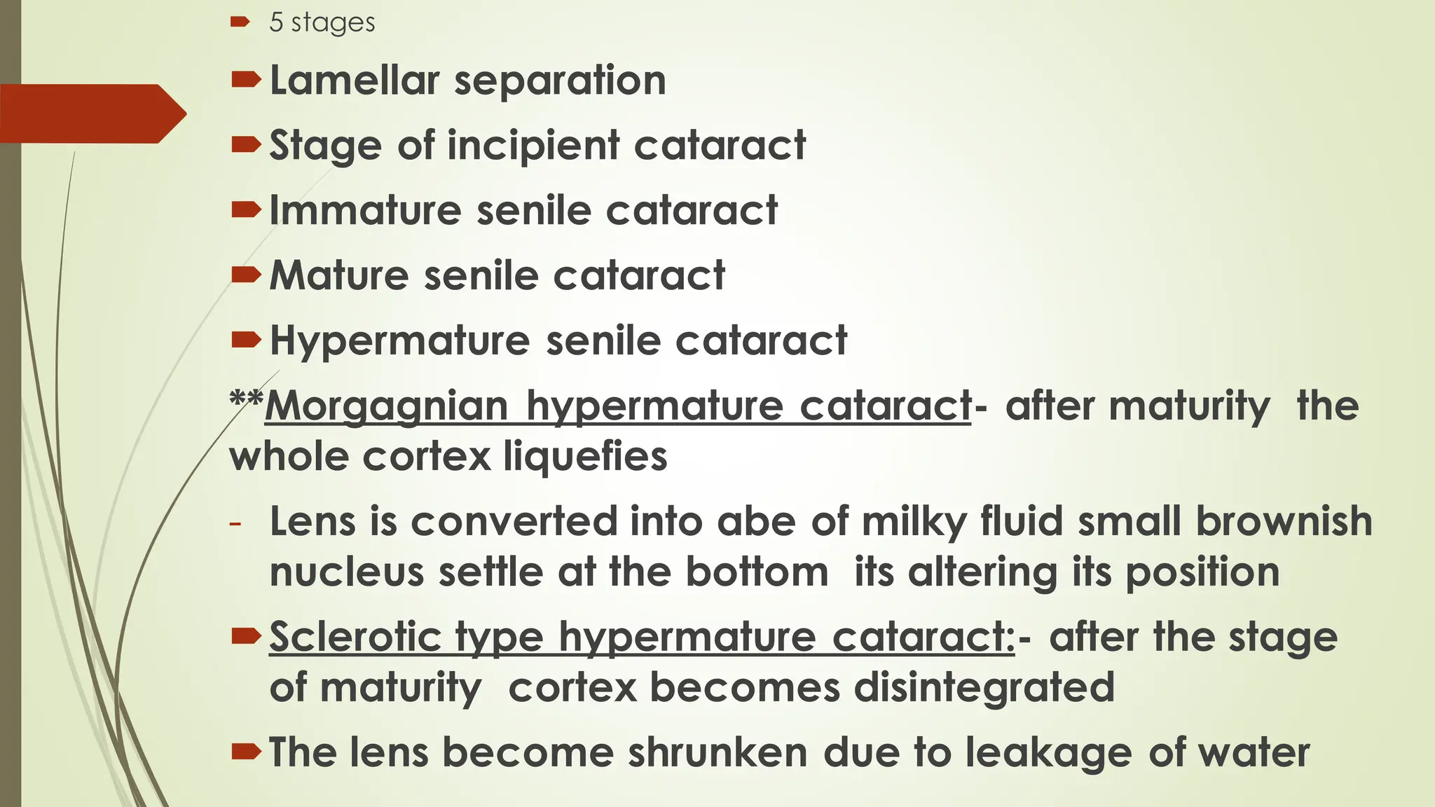 Etiological classification of cataract Dr.BKP