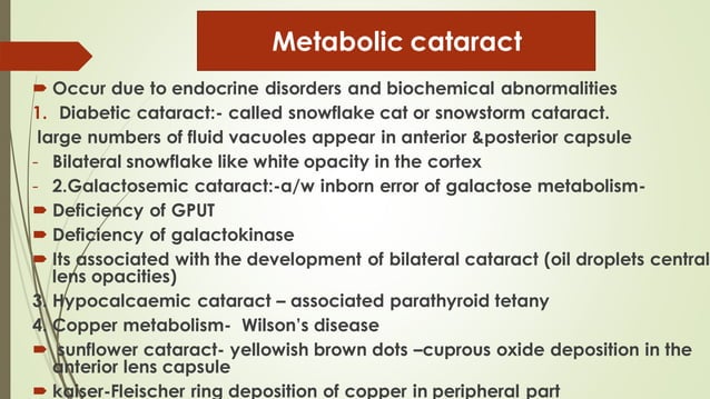 Etiological classification of cataract Dr.BKP | Eye and Vision ...