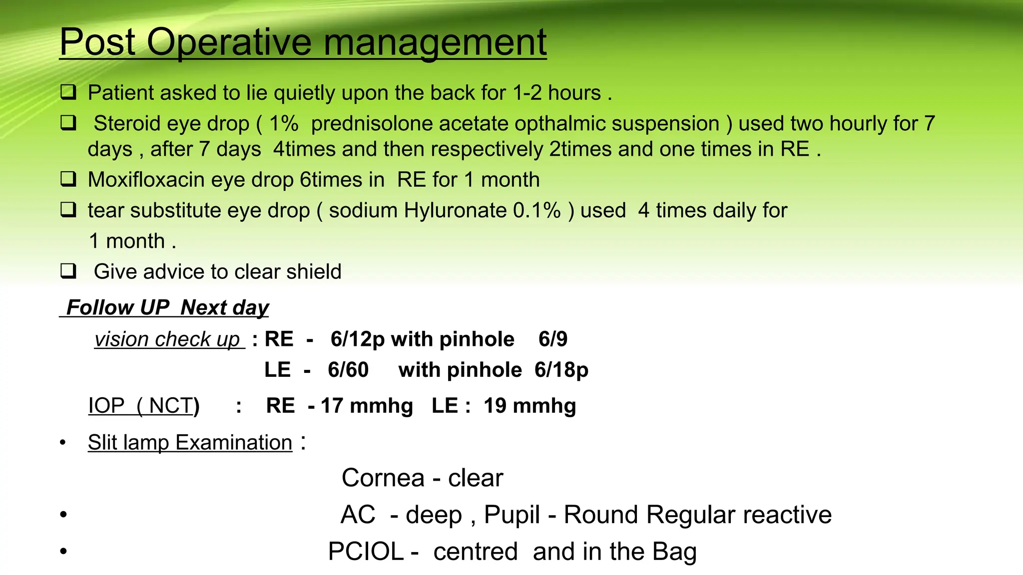 Cataract with clinical Case Presentation | PPTX