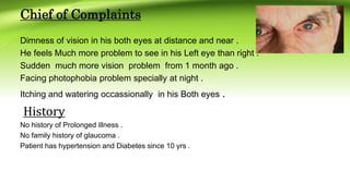 Cataract with clinical Case Presentation | PPTX