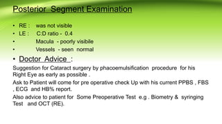 Cataract with clinical Case Presentation | PPTX