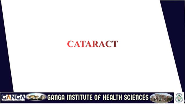 cataract and its management.pptx for nursing students | PPTX | Eye and ...