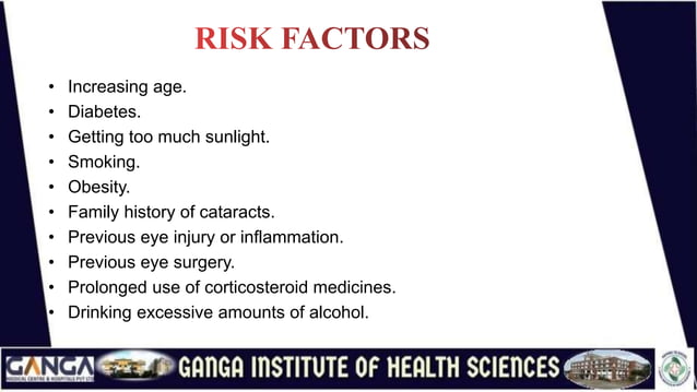 cataract and its management.pptx for nursing students | PPTX | Eye and ...