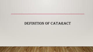 Anatomy of human eye ,cataract and its treatment | PPTX