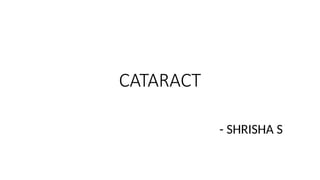 CATARACT types classification how it forms | PPTX