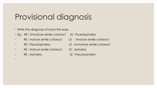 Cataract , Aphakia , Pseudophakia Case presentation (1).pptx