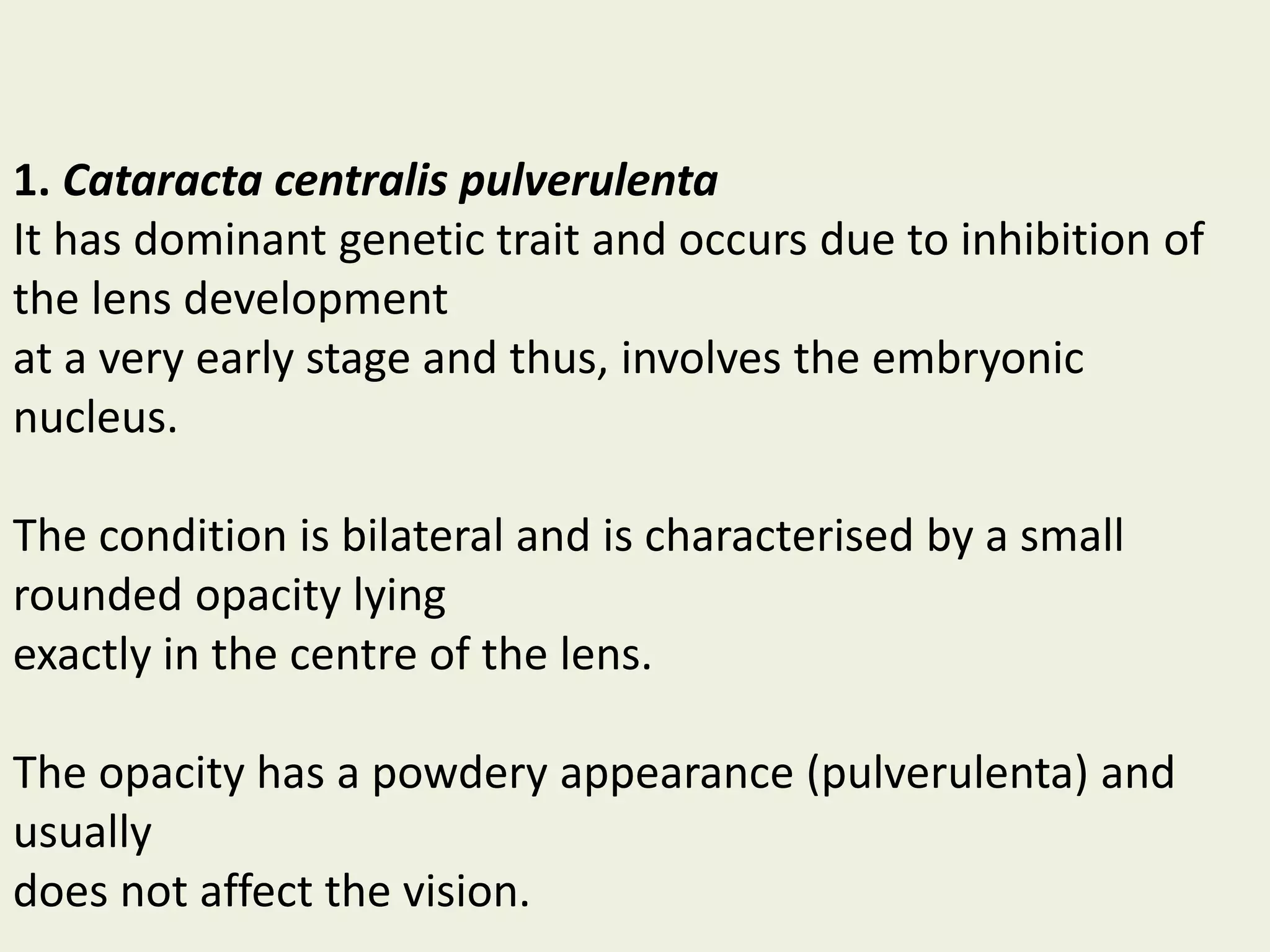 Congenital Cataract quick revision ( ophthalmology ) | PPT