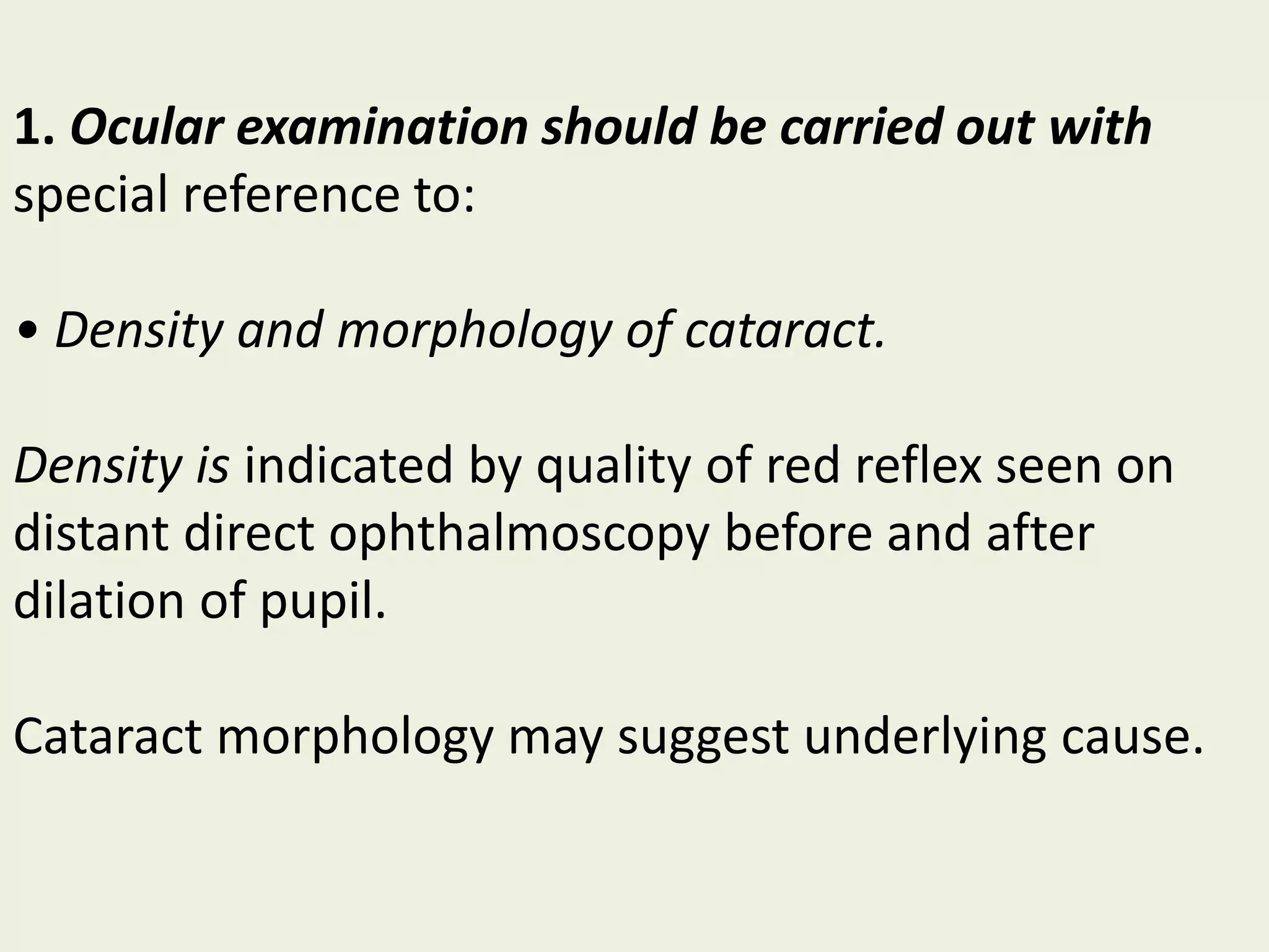 Congenital Cataract quick revision ( ophthalmology ) | PPT