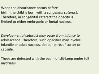 Congenital Cataract quick revision ( ophthalmology ) | PPTX