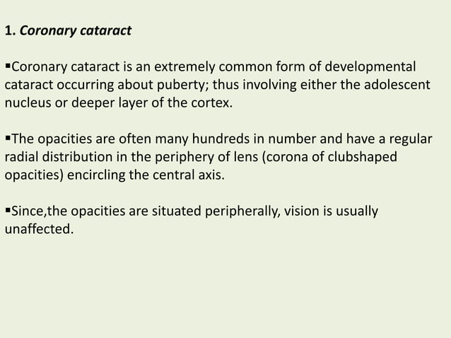 Congenital Cataract quick revision ( ophthalmology ) | PPT
