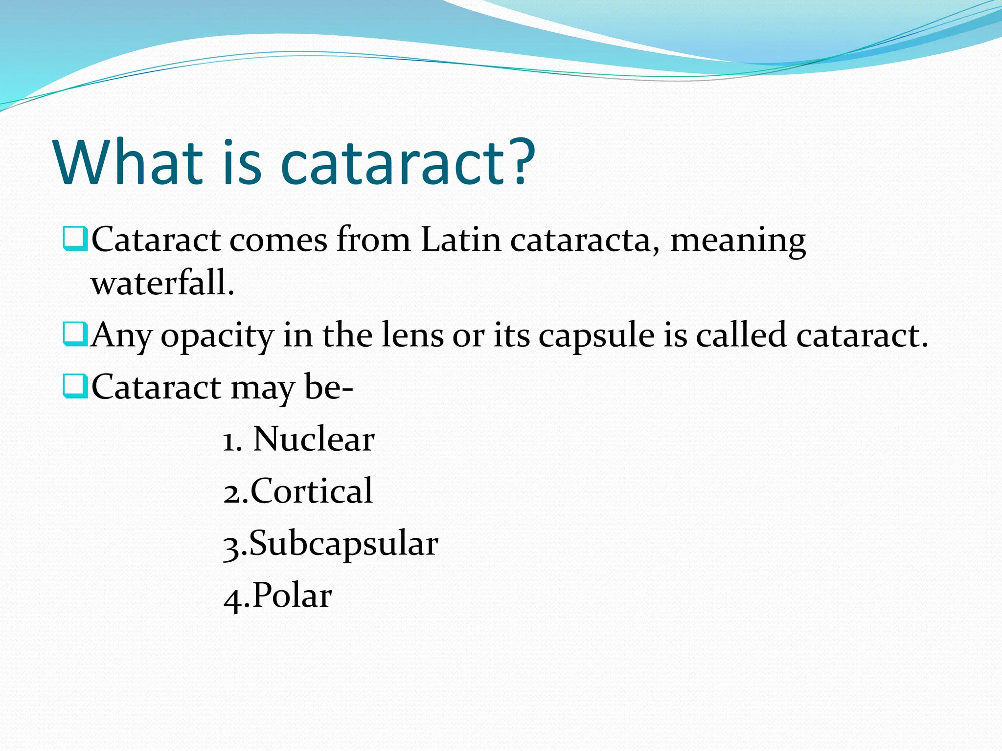 PRE-OPERATIVE EVALUATION IN CATARACT SURGERY | PDF