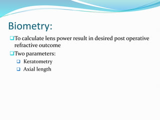 PRE-OPERATIVE EVALUATION IN CATARACT SURGERY | PDF