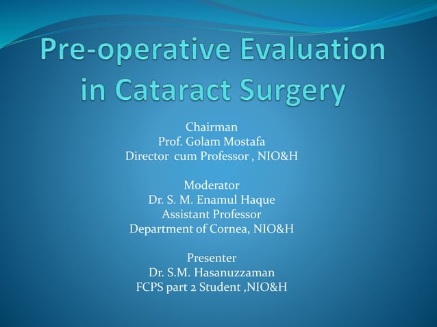 Cataract Evaluation Ppt Pptx