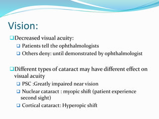 Cataract evaluation ppt | PPTX