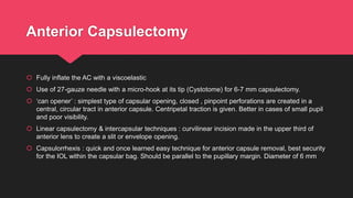 Cataract extraction (manual) and cataract surgery | PPTX