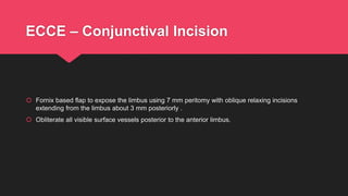 Cataract extraction (manual) and cataract surgery | PPT