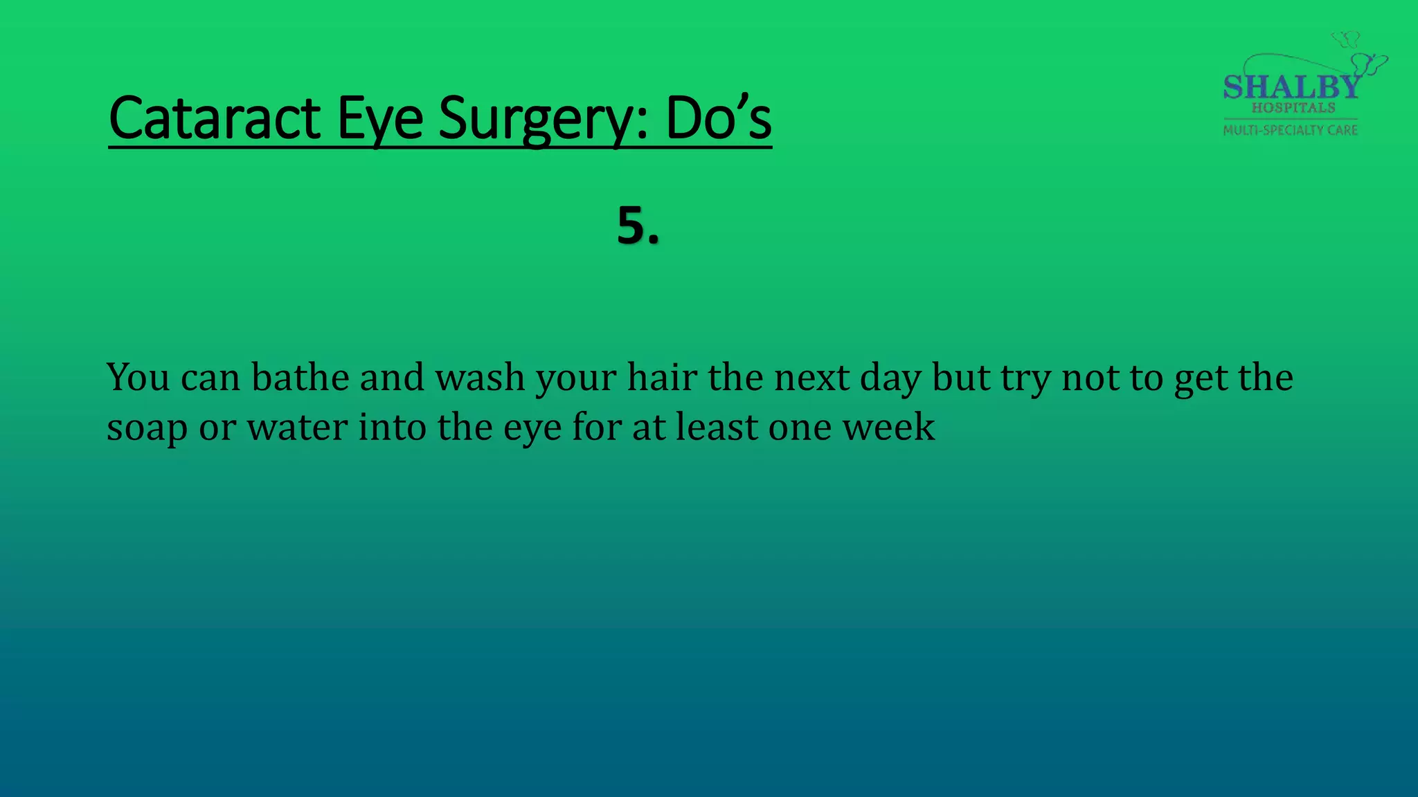 Cataract Eye Surgery - Do's and Don'ts | PPTX