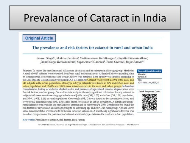 Types Of Cataract | PPTX