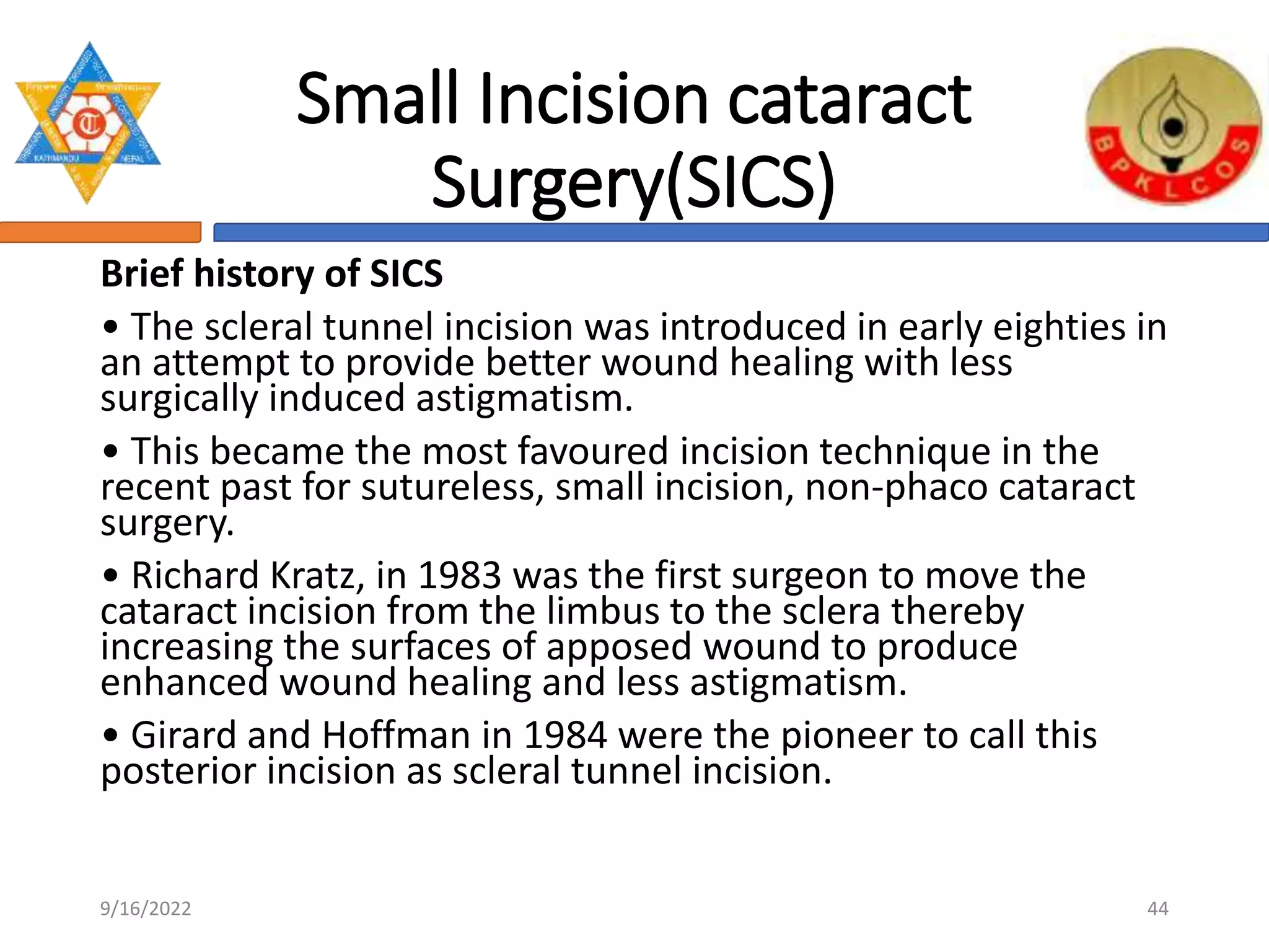 cataract ,history,ECCE AND SICS.pptx