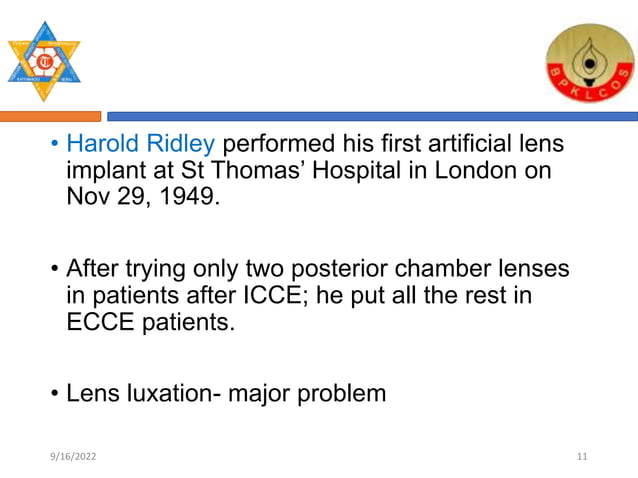 cataract ,history,ECCE AND SICS.pptx