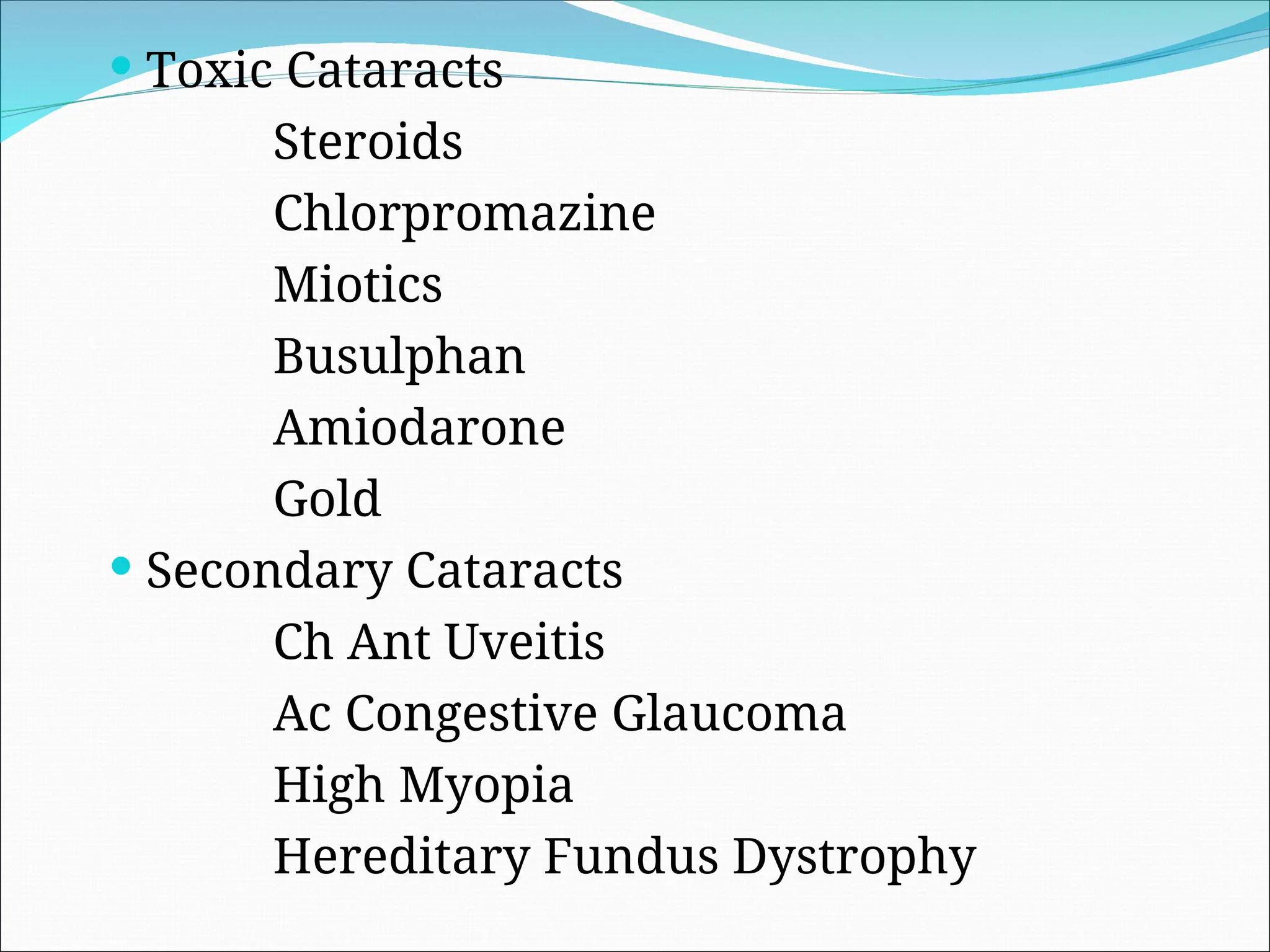 Cataract - Types, Pathophysiology and Treatment | PPT