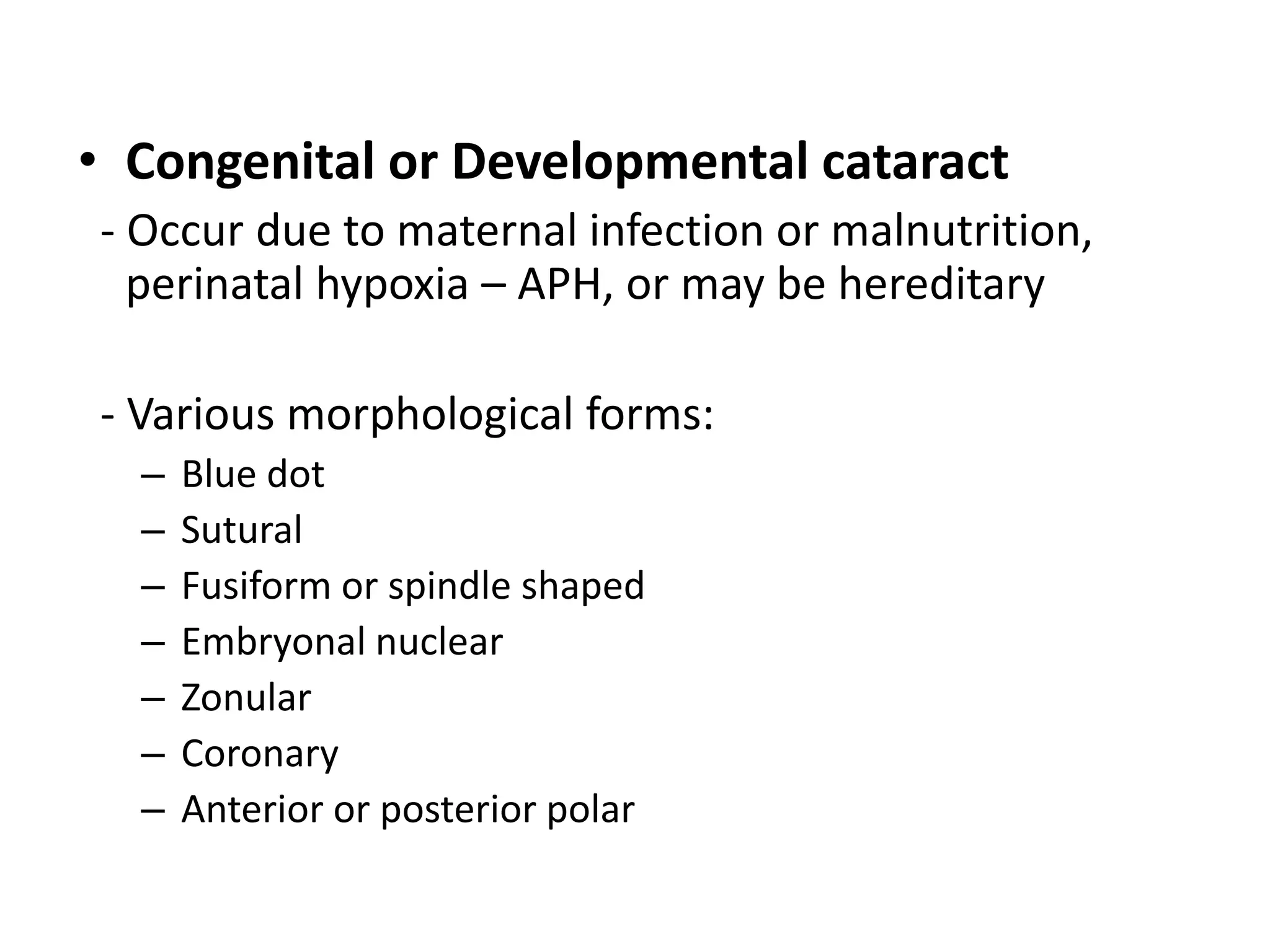 Overview of Cataract | PPTX