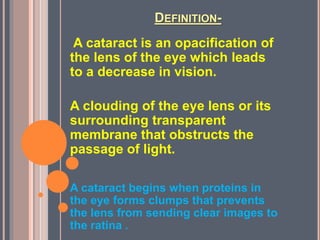 Cataract (eye disease condition) | PPTX