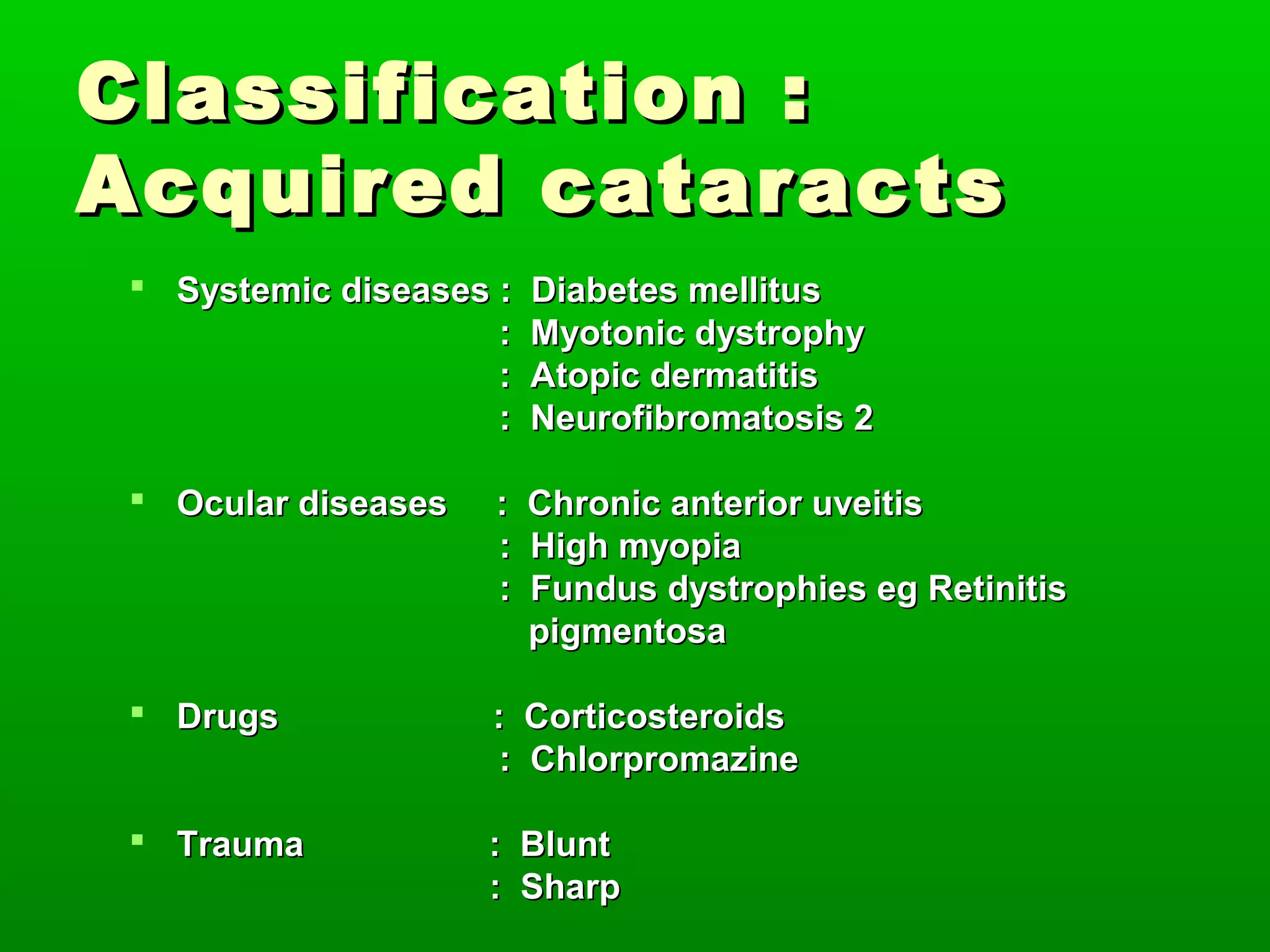 Cataracts in paediatric patients | PPT
