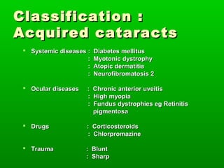 Cataracts in paediatric patients | PPT