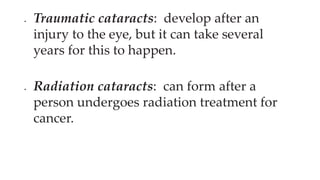 CATARACTS NEW of the human eye and its management. | PPTX
