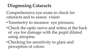 CATARACTS NEW of the human eye and its management. | PPTX