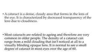 CATARACTS NEW of the human eye and its management. | PPT
