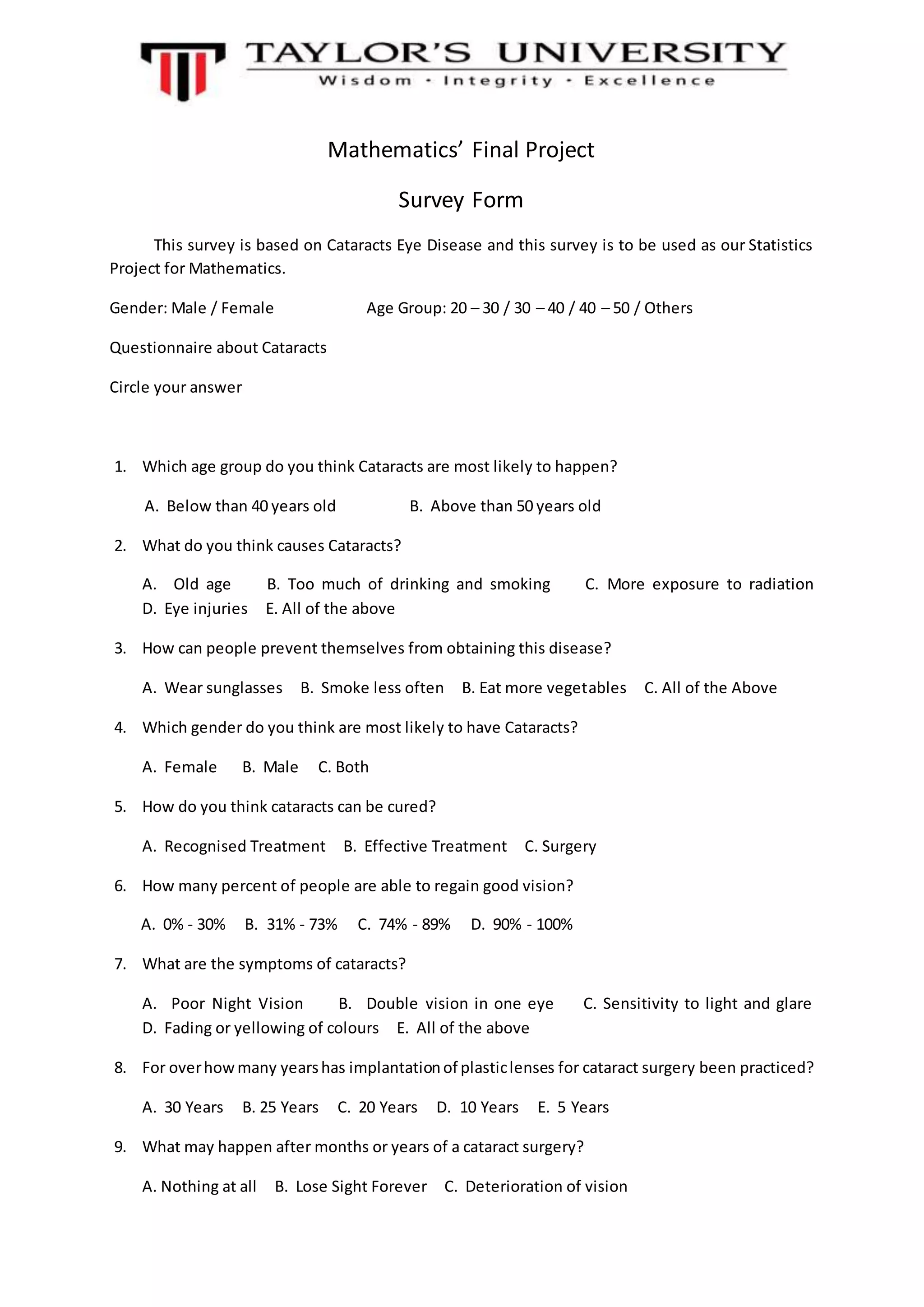 Cataracts survey form (1) | DOCX