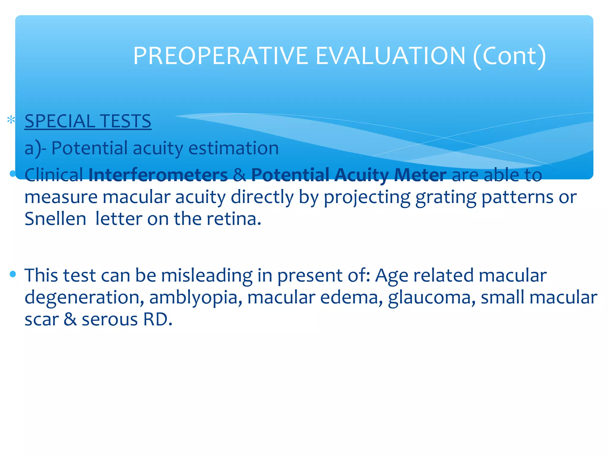 pre and post-operative management of cataract surgery | PPT
