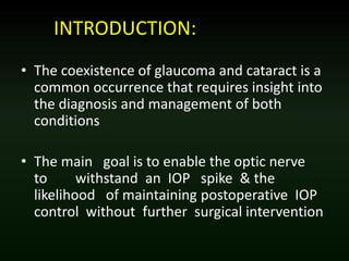 Cataract surgery in glaucoma patients | PPTX