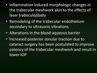 Cataract surgery in glaucoma patients | PPTX