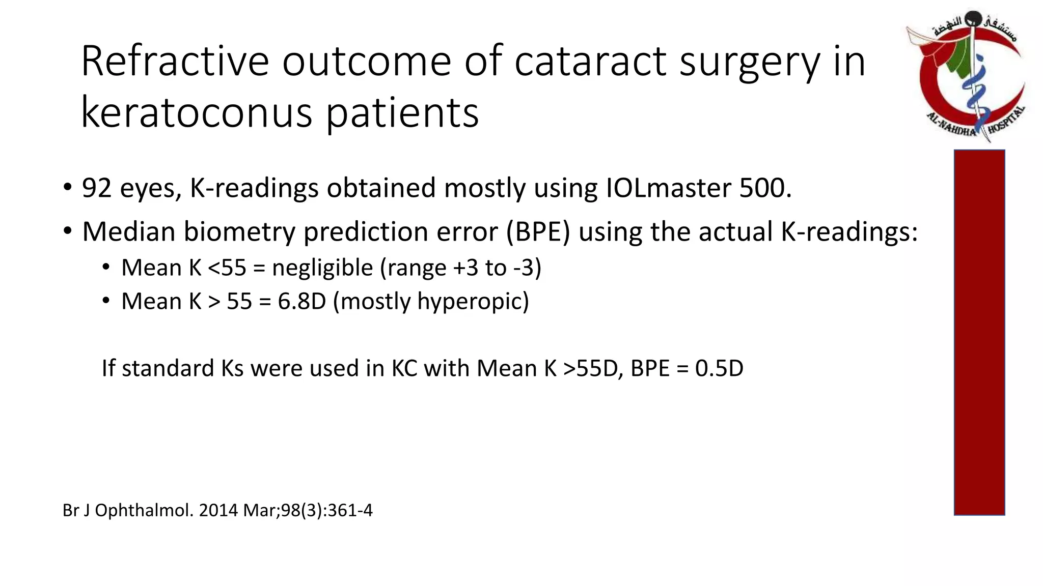 Cataract surgery for keratoconus patients | PPTX