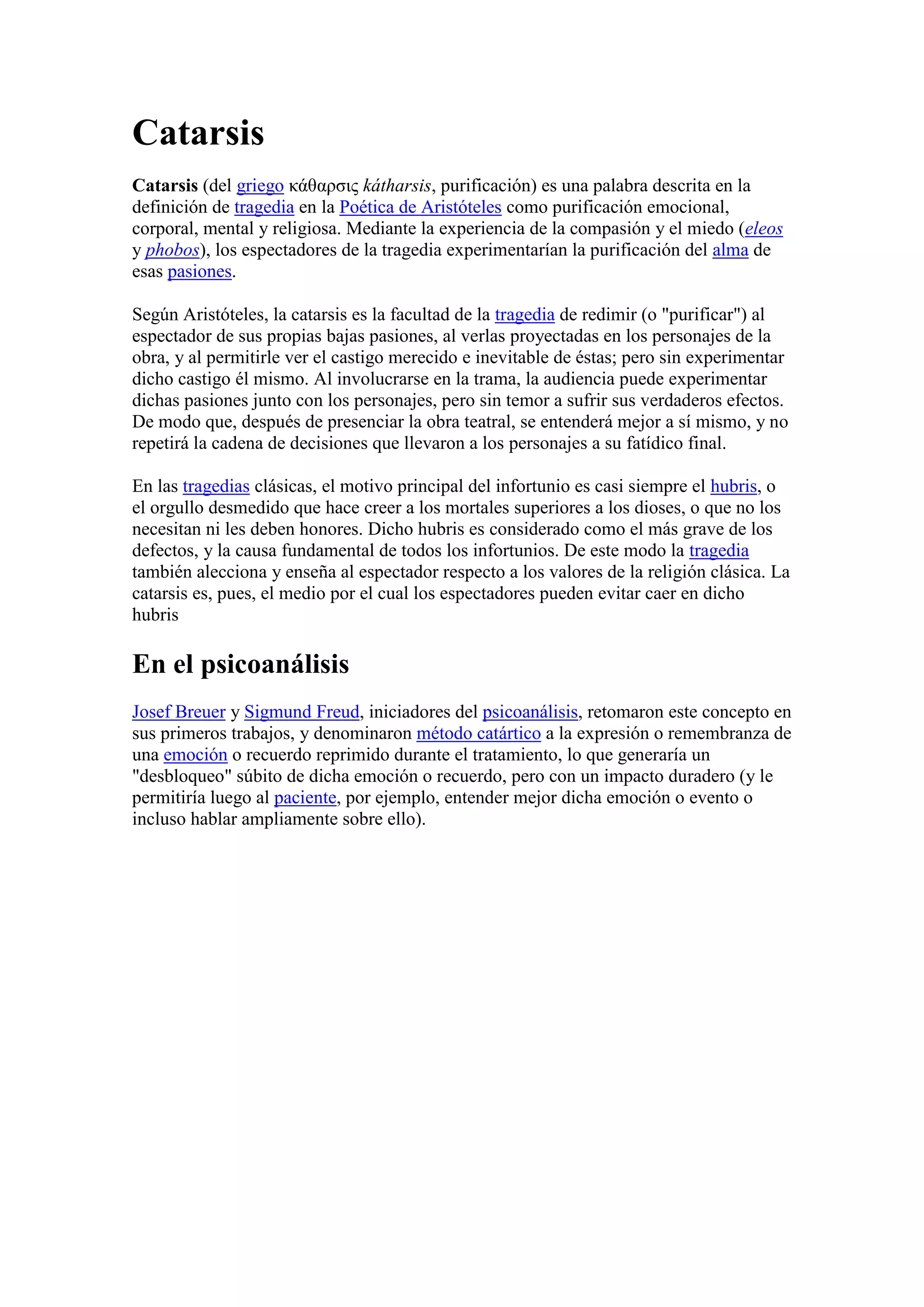 Catarsis | PDF
