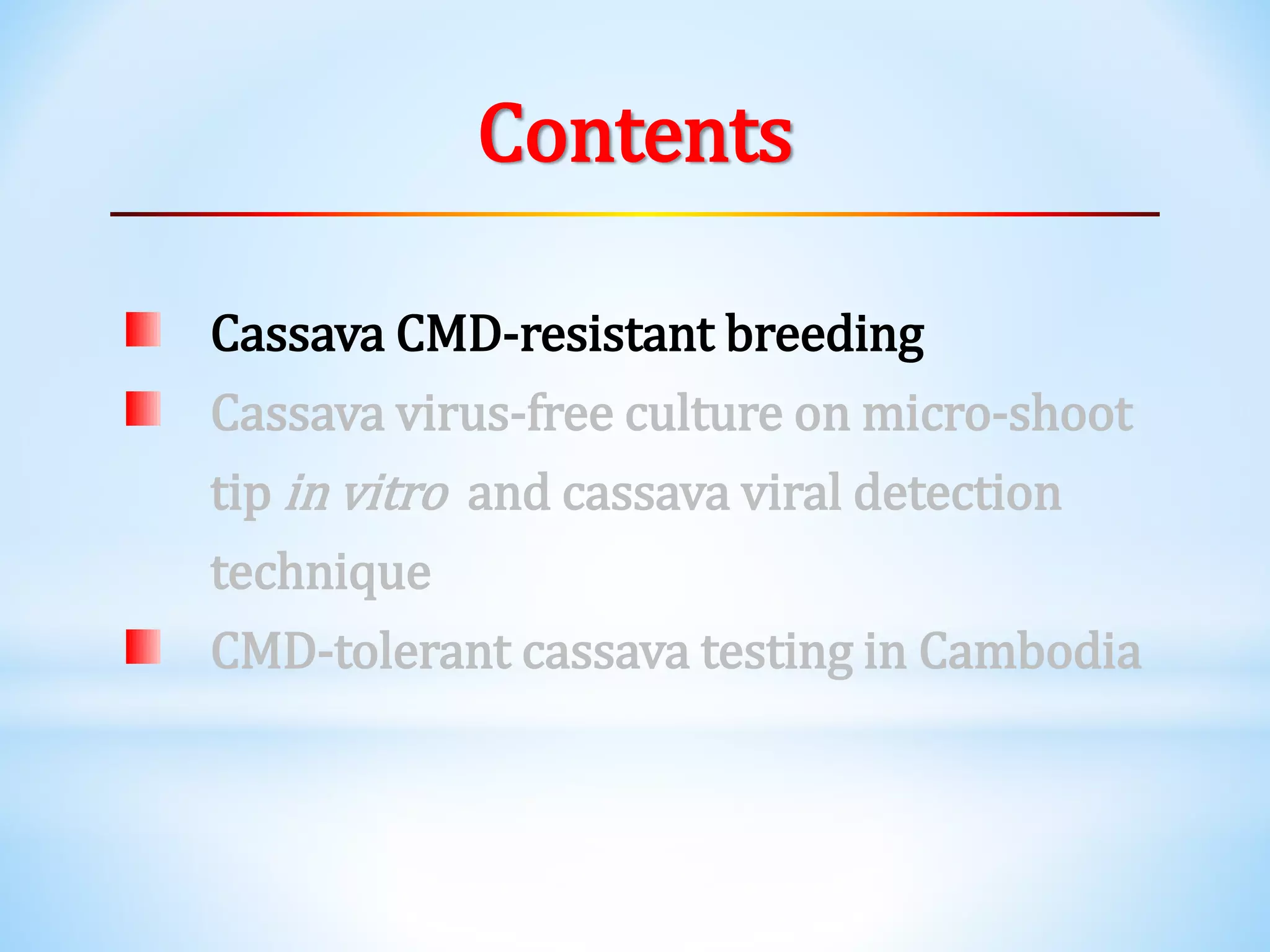 Cassava breeding and screening activities in China | PPT | Free Download