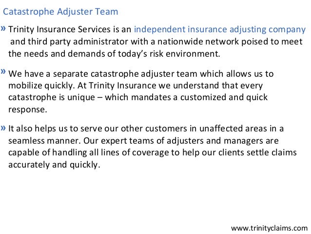 Catastrophe Adjuster Team
