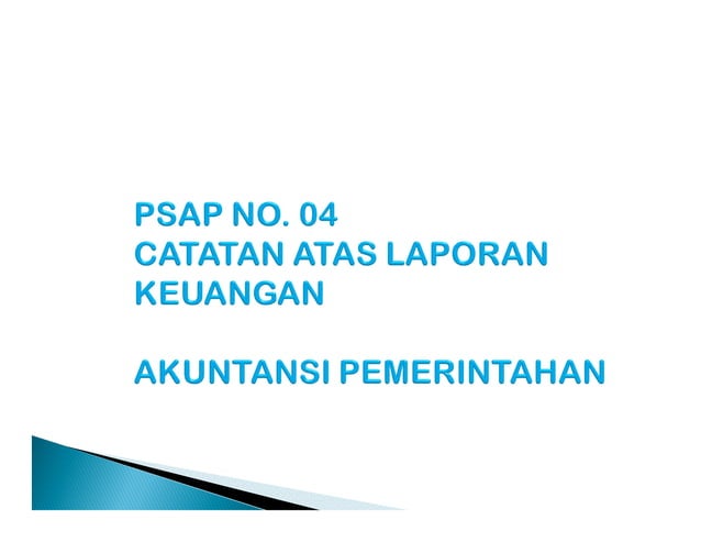 Catatan atas laporan keuangan | PPT