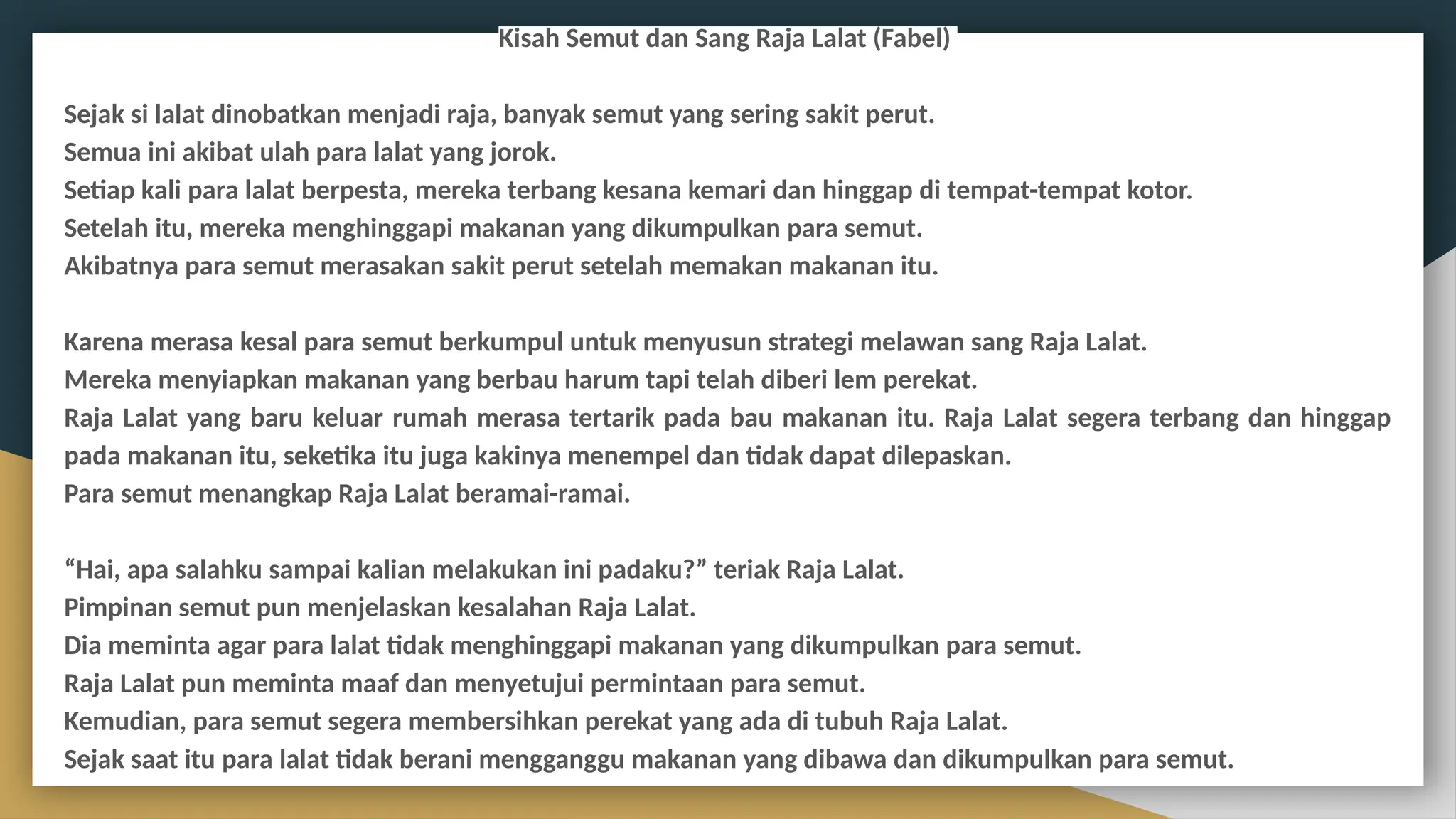 Materi Dongeng dan jenis dongeng materi Bahasa Indonesia | PPTX