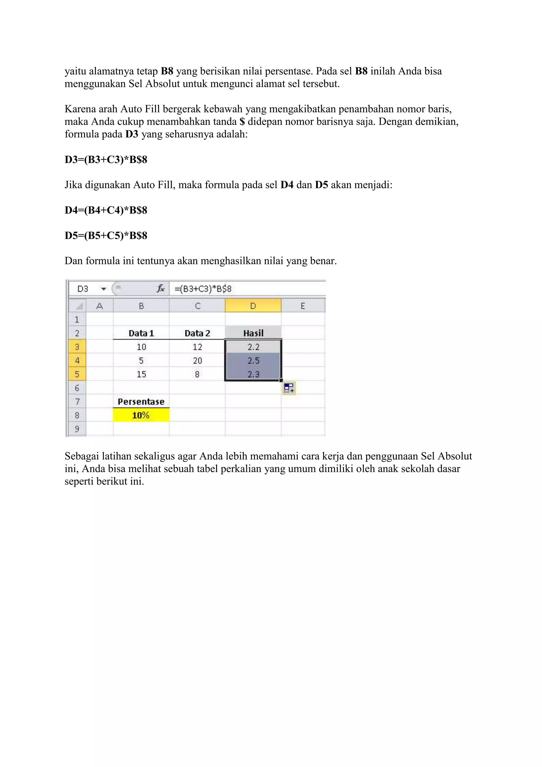 Catatan excel andi | DOCX