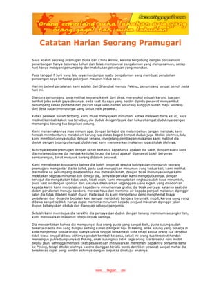 Catatan harian seorang pramugari | PDF