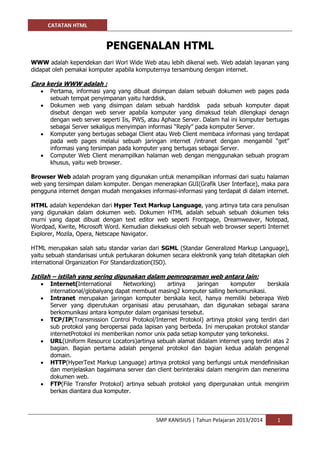 Catatan HTML SMP CC @2014-2015 | PDF