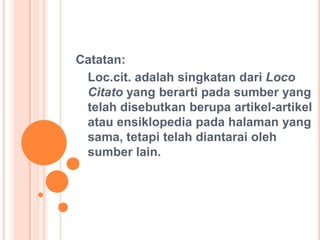 Catatan kaki | PPTX