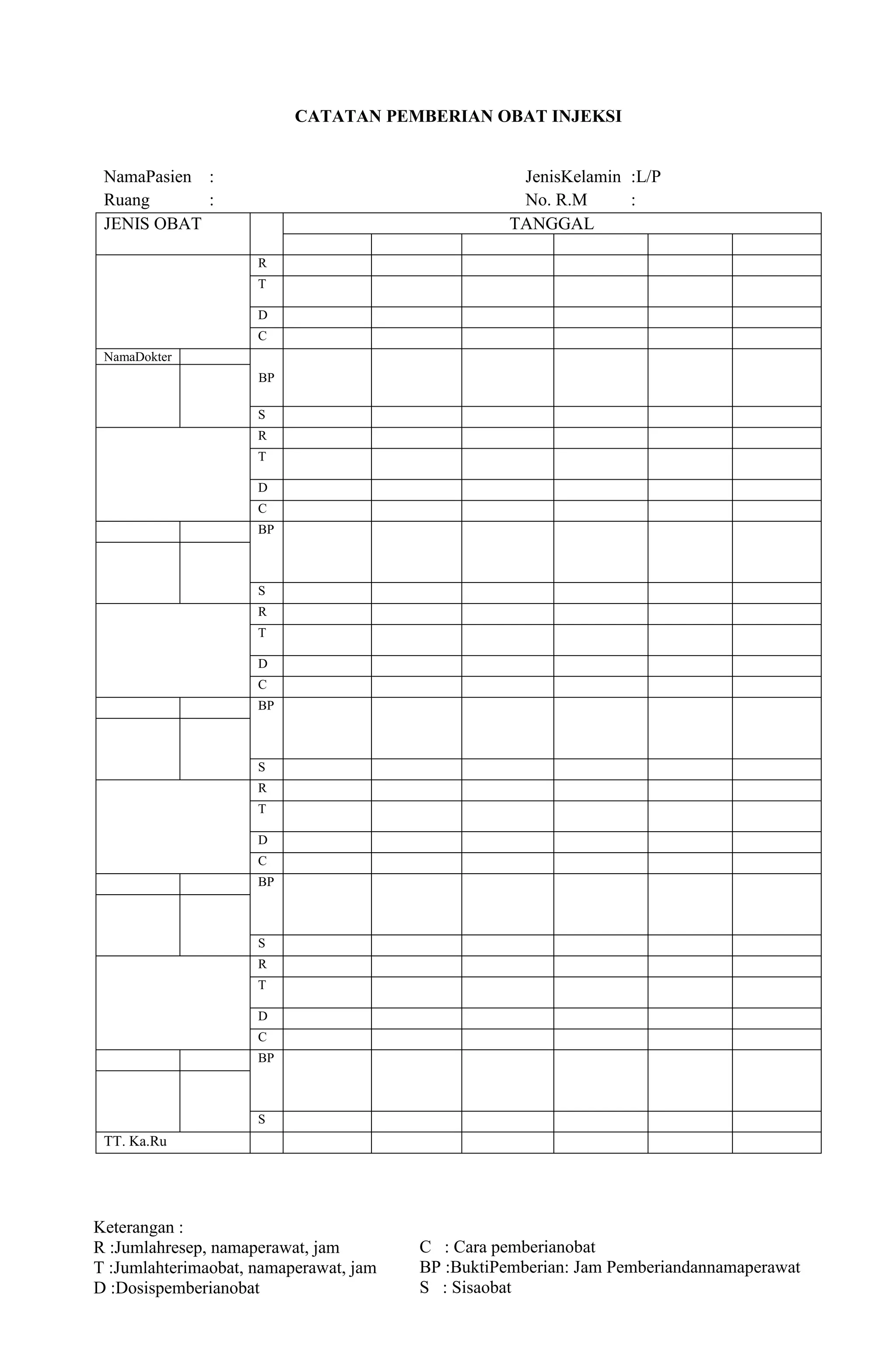 Catatan pemberian obat oral | PDF