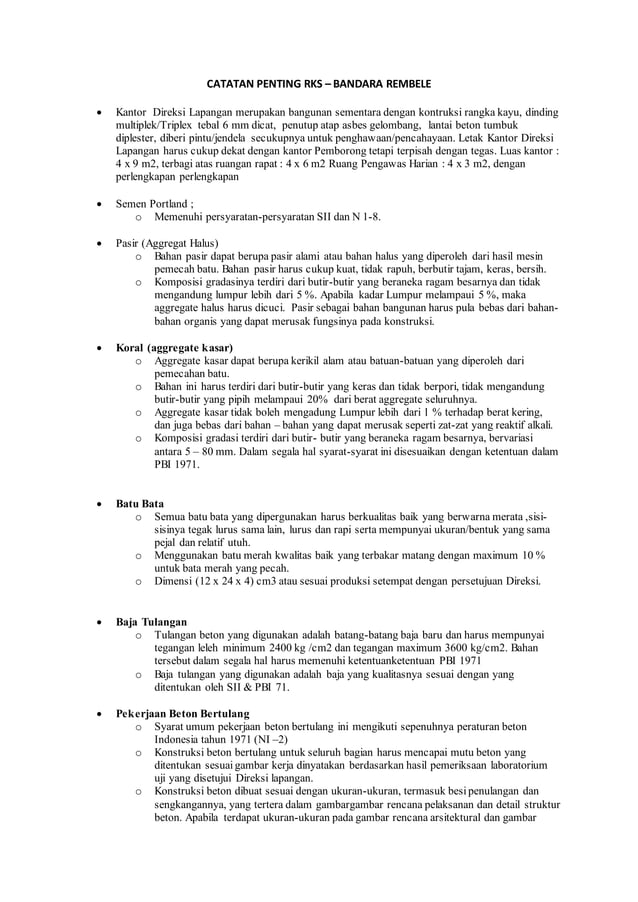 Catatan penting rks | DOCX