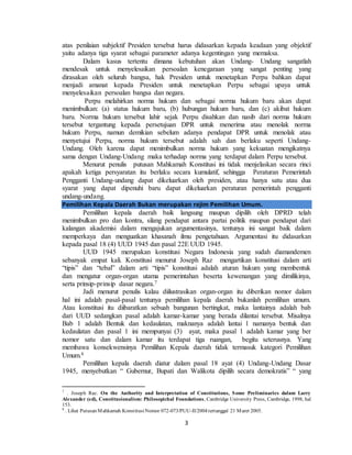 Catatan pinggir perpu no 1 tahun 2014 | PDF